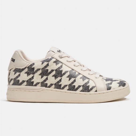 Coach | Shoes | Coach Clip Low Top Sneaker With Houndstooth Print ...